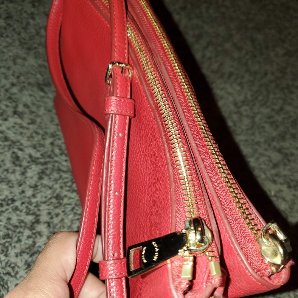 Bright Red Coach Crossbody - Gem